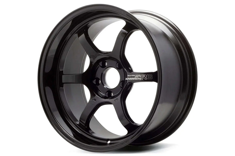 Advan R6 18X9.5 +45 5x100 Titanium Black 02-14 Subaru WRX 13+ Scion FR ...